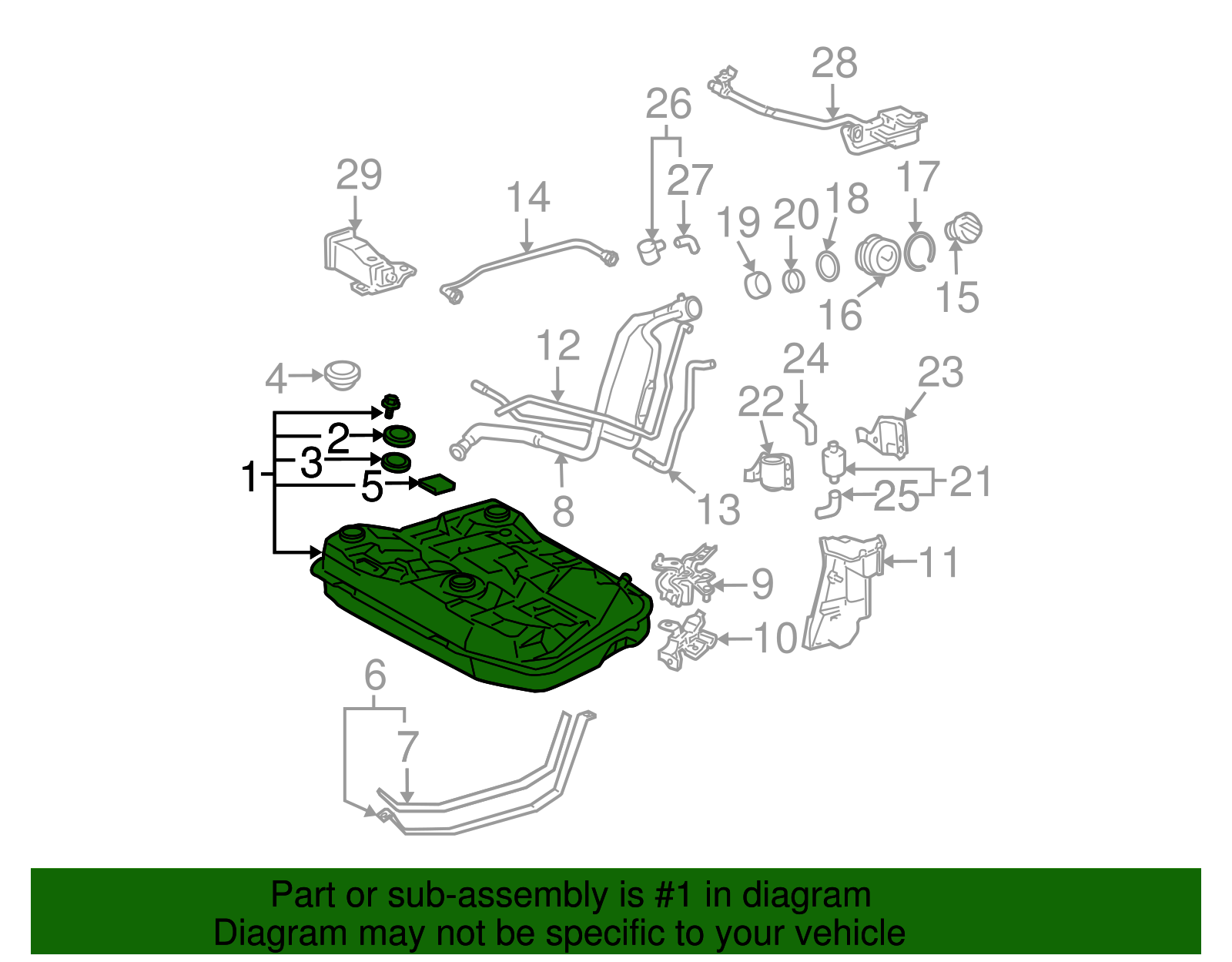 Genuine Toyota Fuel Tank part# 77001-47090 for 2006-2009 Toyota Prius ...