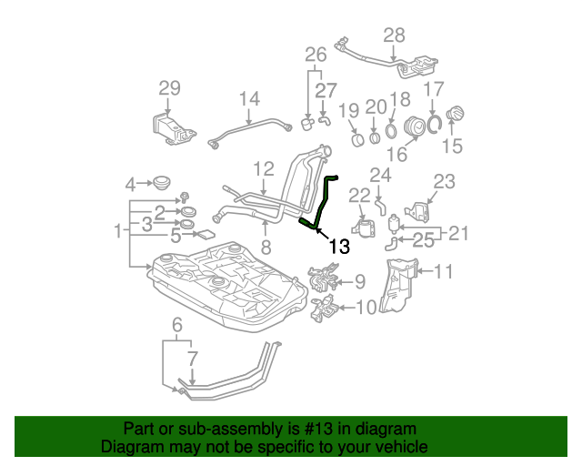 77226-47033 - Fuel Tank Vent Hose - 2009 Toyota Prius | OEM Genuine ...
