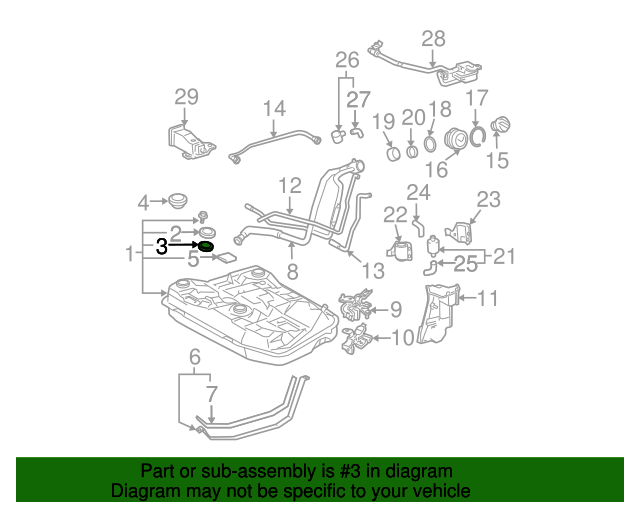 1984-2018 Toyota Fuel Tank Sending Unit Gasket 77169-14020 | Toyota Parts