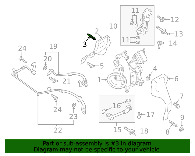 W719190-S901 - Turbocharger Stud 2020-2024 Ford | Ford Parts Direct
