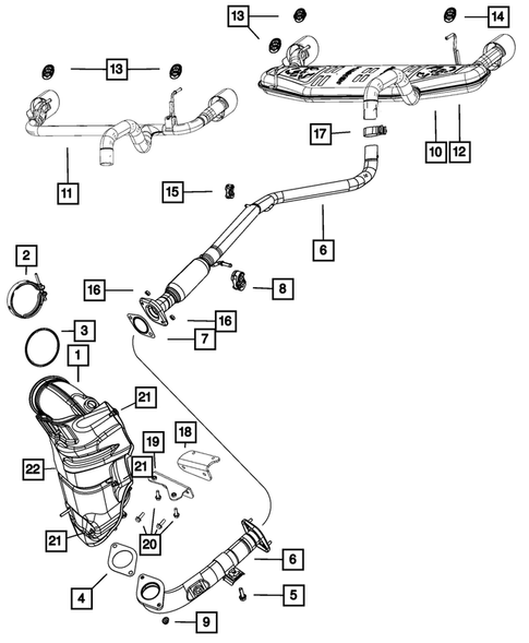 Exhaust System for 2013 Fiat 500 | Mopar eStore