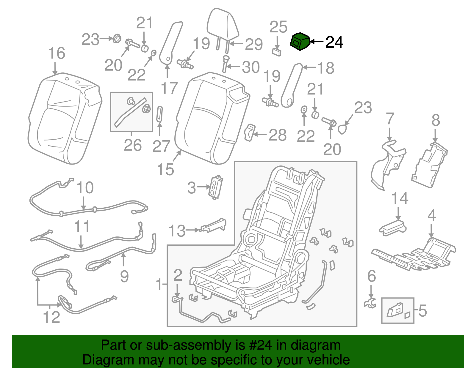 83266-SHJ-A01ZL - 2023-2025 Honda - Seat Belt Trim | Genuine Honda Parts