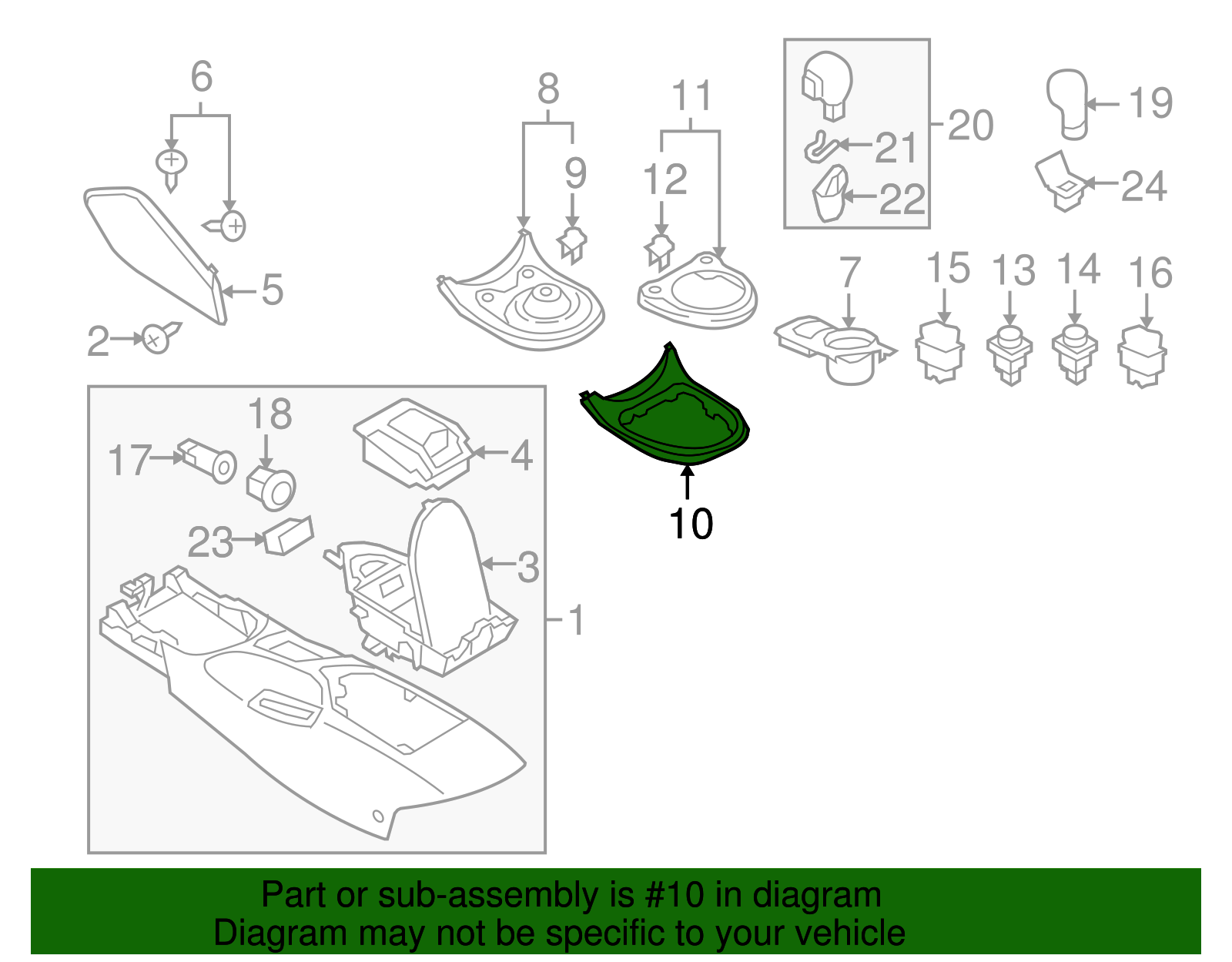 2009-2020 Nissan 370Z Shift Plate 96941-1EA0A | Sullivan Brothers Nissan