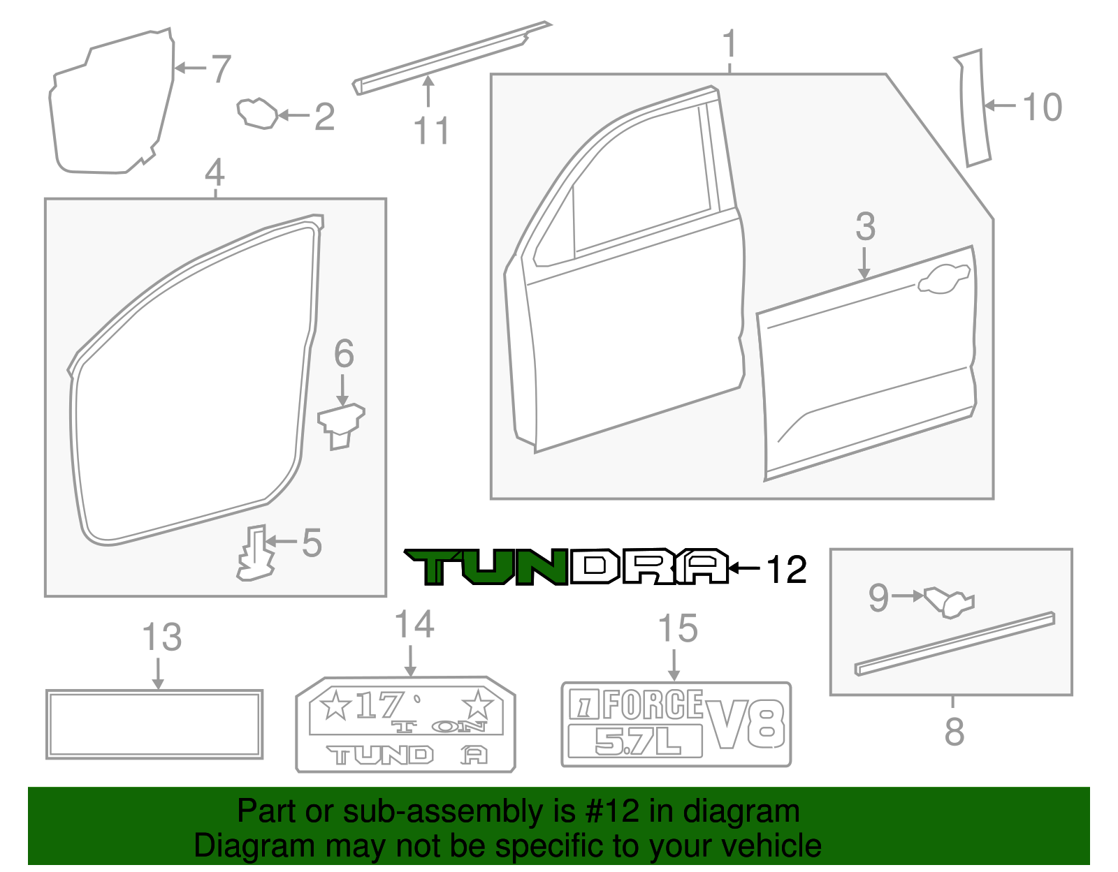 Genuine Toyota Nameplate part# 75471-0C140 for 2014-2024 Toyota Tundra ...