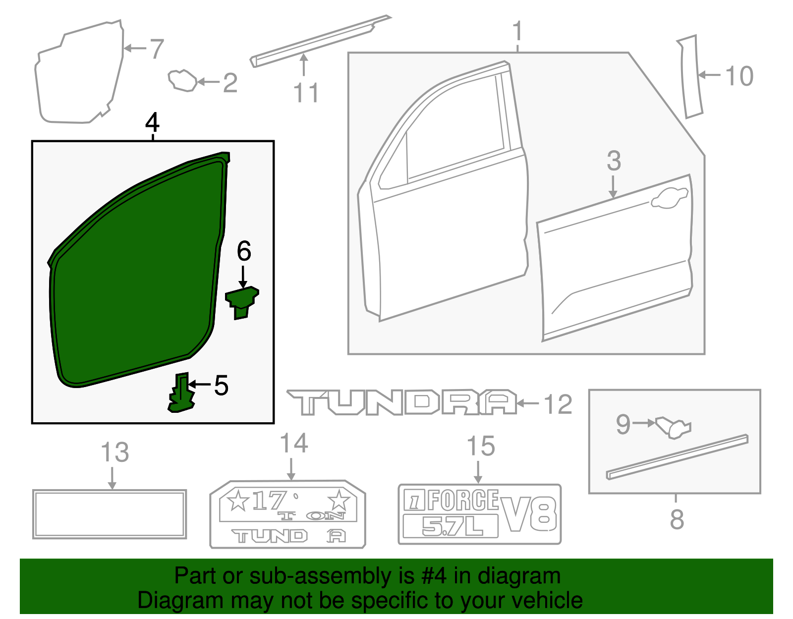 2007-2022 Toyota Surround Weather-Strip 67861-0C030 | Toyota Parts Center