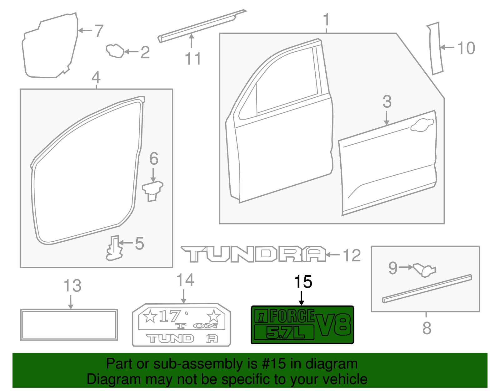 2014-2021 Toyota Tundra Nameplate 75472-0C050 | Toyota Parts Center