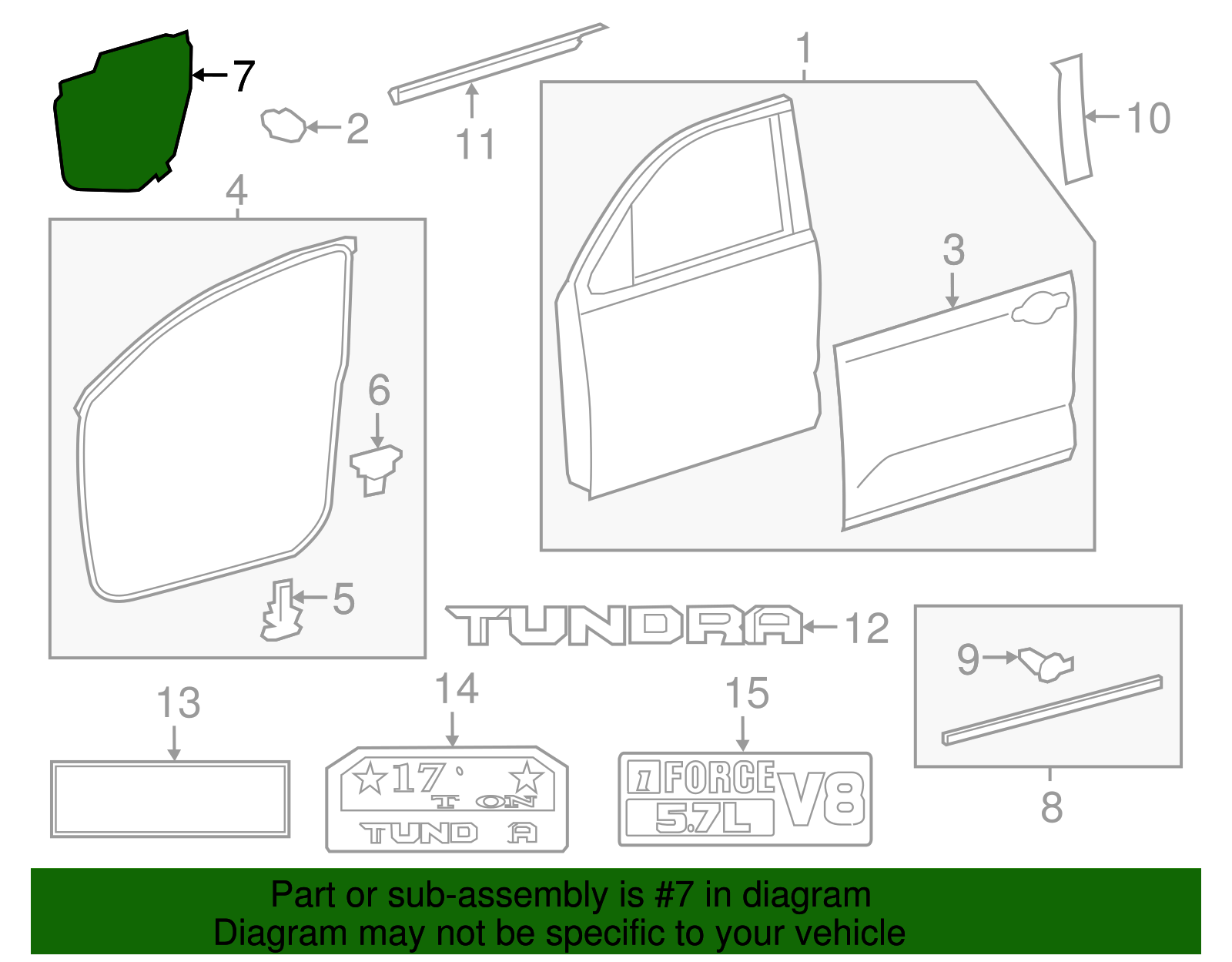 2007-2019 Toyota Water Deflector 67831-0C050 | Toyota Parts Center