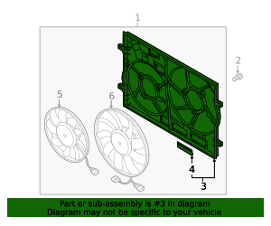 3Q0-121-205-B - Fan Shroud 2017-2024 Audi | Audi OEM Parts