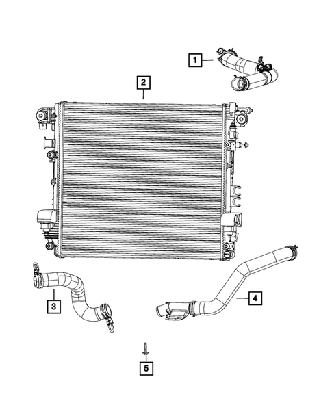 Radiator and Related Parts; Charge Air Cooler for 2022 Jeep Wrangler ...