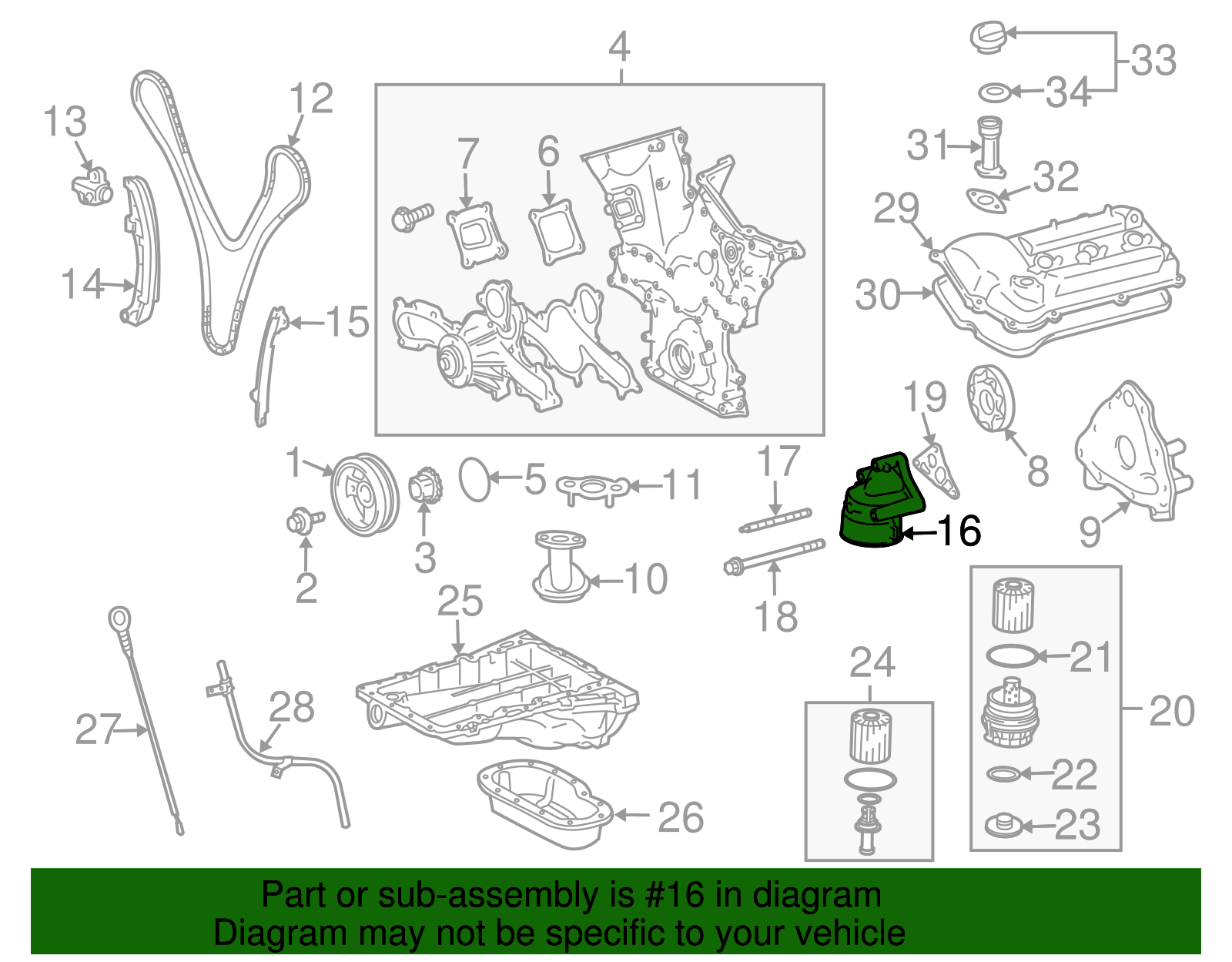 2010-2014 Toyota FJ Cruiser Engine Oil Filter Housing 15671-31030 ...