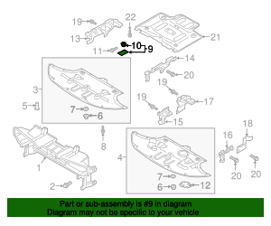 57220-B1400 - Radiator Support Splash Shield Bracket 2018-2023 Kia ...