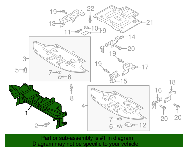 29135-J5000 - Air Guide 2018-2023 Kia Stinger | Kia.Parts Store