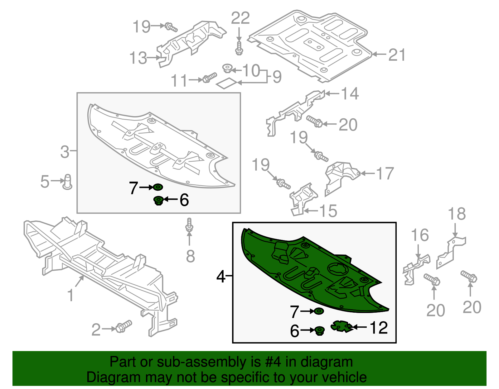 2018-2023 Kia Stinger Lower Deflector 29110-J5100 | OEM Parts Online