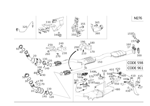 Exhaust System Used on Six-Cylinder Gasoline Vehicles for 2024 Mercedes ...