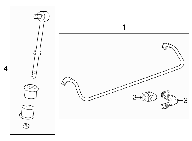 2010-2019 GM Rear Suspension Stabilizer Shaft Link 22915877 ...