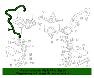 2013-2015 Audi RS5 Secondary Air Injection Pump Hose 8F0-133-818-B ...
