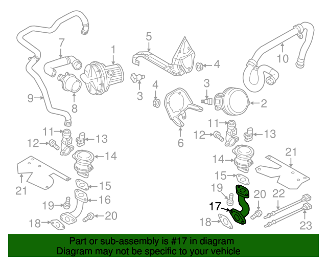 2013-2015 Audi RS5 Pipe 079-131-166-AC | Audi USA Parts
