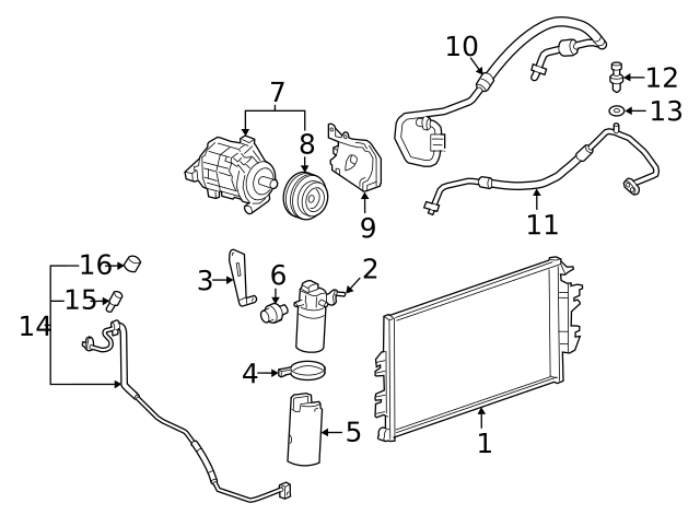 2017-2021 GM AC Hose 84393209 GM | GMPartsDirect.com