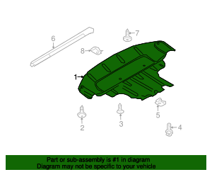 7L8-825-285 - Radiator Support Splash Shield 2007-2009 Audi Q7 ...