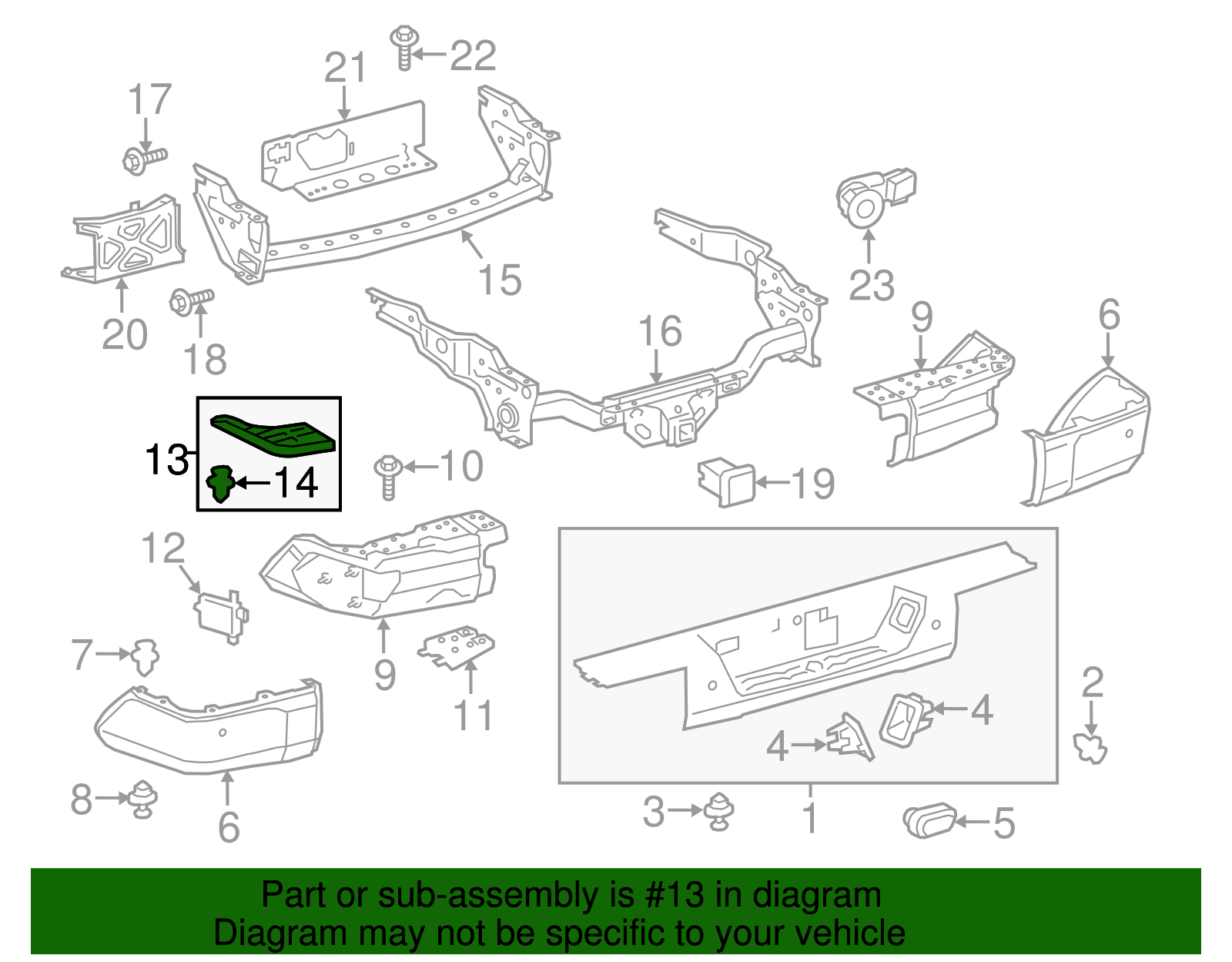 2014-2021 Toyota Tundra Bumper Corner Cover (Left, Rear) 52164-0C060 ...