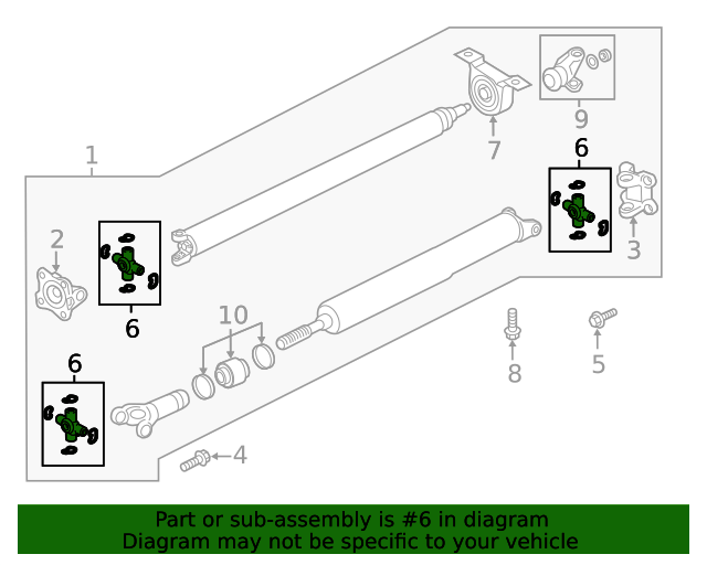 1992-2024 Ford Universal Joint 4L5Z-4635-B | TascaParts.com