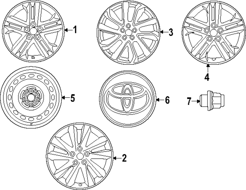 42611-12F00 - 2020-2022 Toyota Corolla - Wheel Alloy Black 18 Inch ...