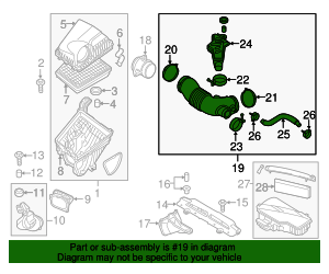 28130-3M500 - Intake Tube 2015-2017 Kia K900 | Kia.Parts Store