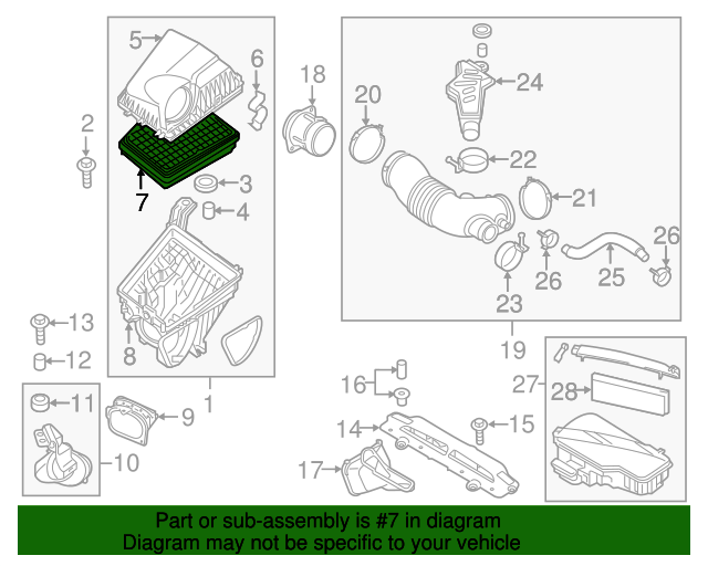 28113-3M500 - Air Filter 2015-2017 Kia K900 | Kia.Parts Store