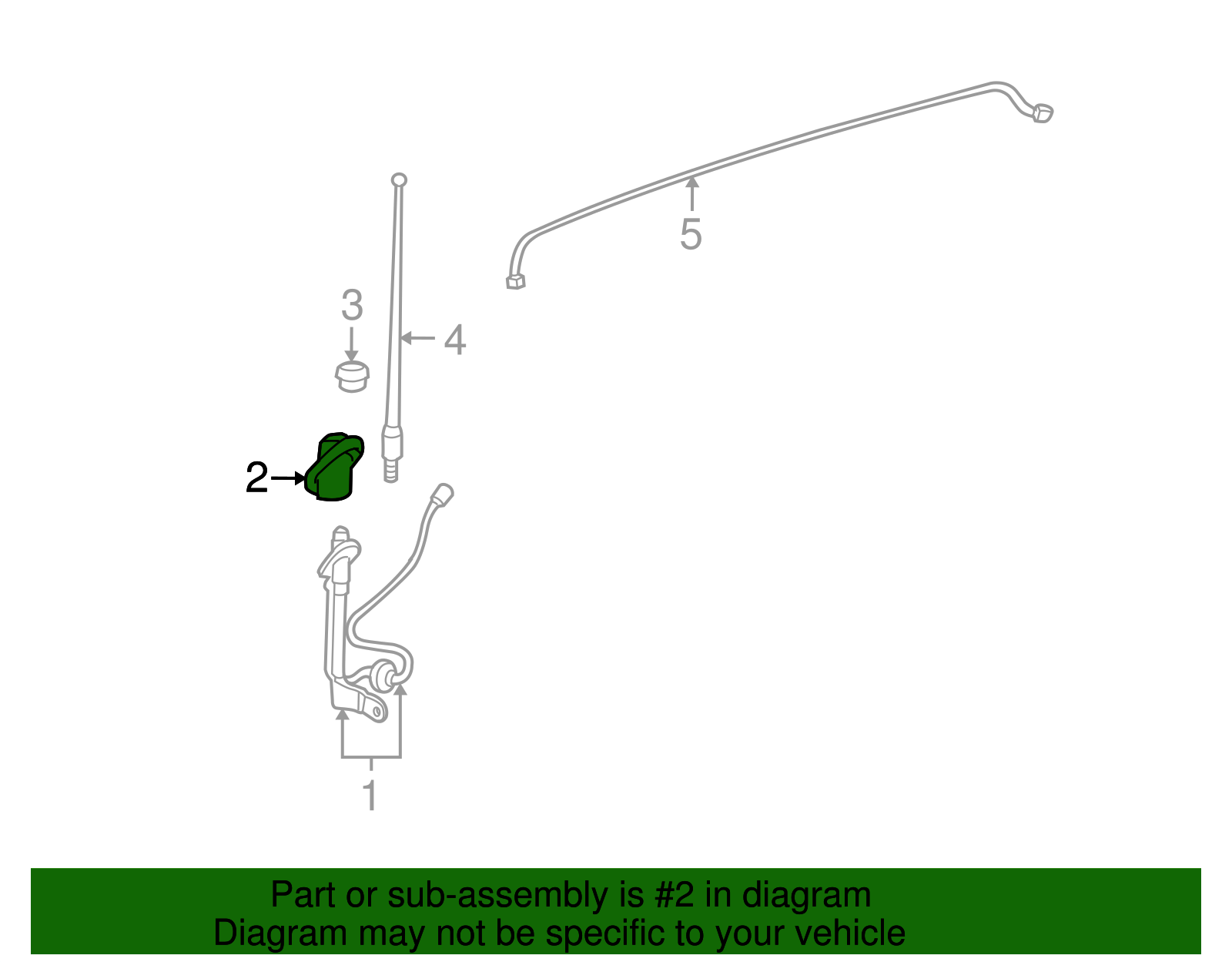86392-0E020 - Antenna Bezel - 2008-2010 Toyota Highlander ...