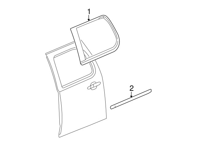 15876403 - Bright Chrome Driver Side Rear Door Molding - 2007-2014 ...