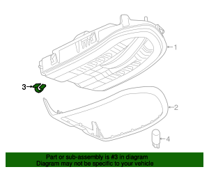 2015-2024 Porsche Macan Trim Bezel Clip 95B-868-771 | OEM Parts Online