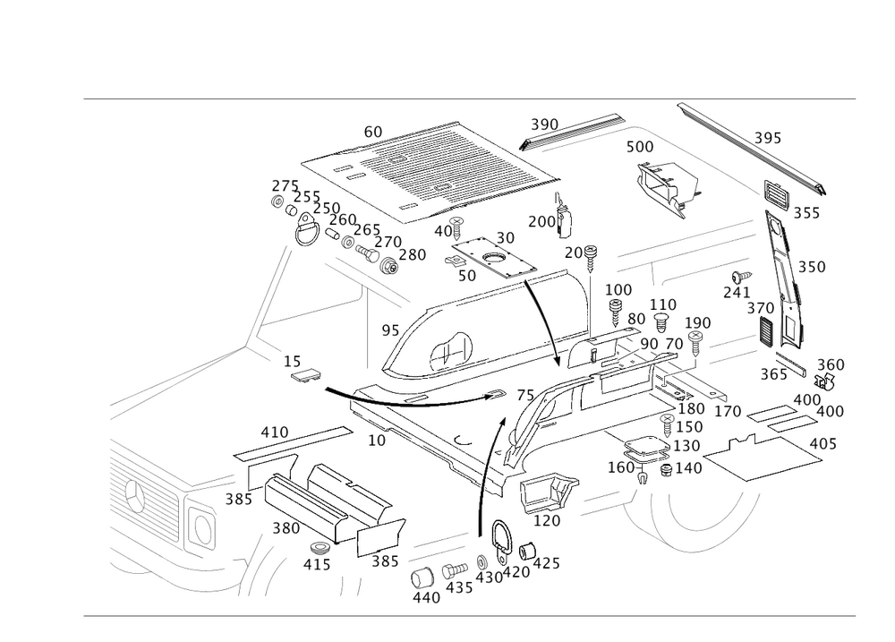 463-680-65-01 - Cover Strip 2013-2018 Mercedes-Benz | Mercedes-Benz USA ...
