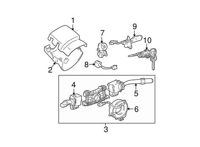 84450-41010 - Ignition Switch - 1995-2004 Toyota | OEM Genuine Toyota Parts