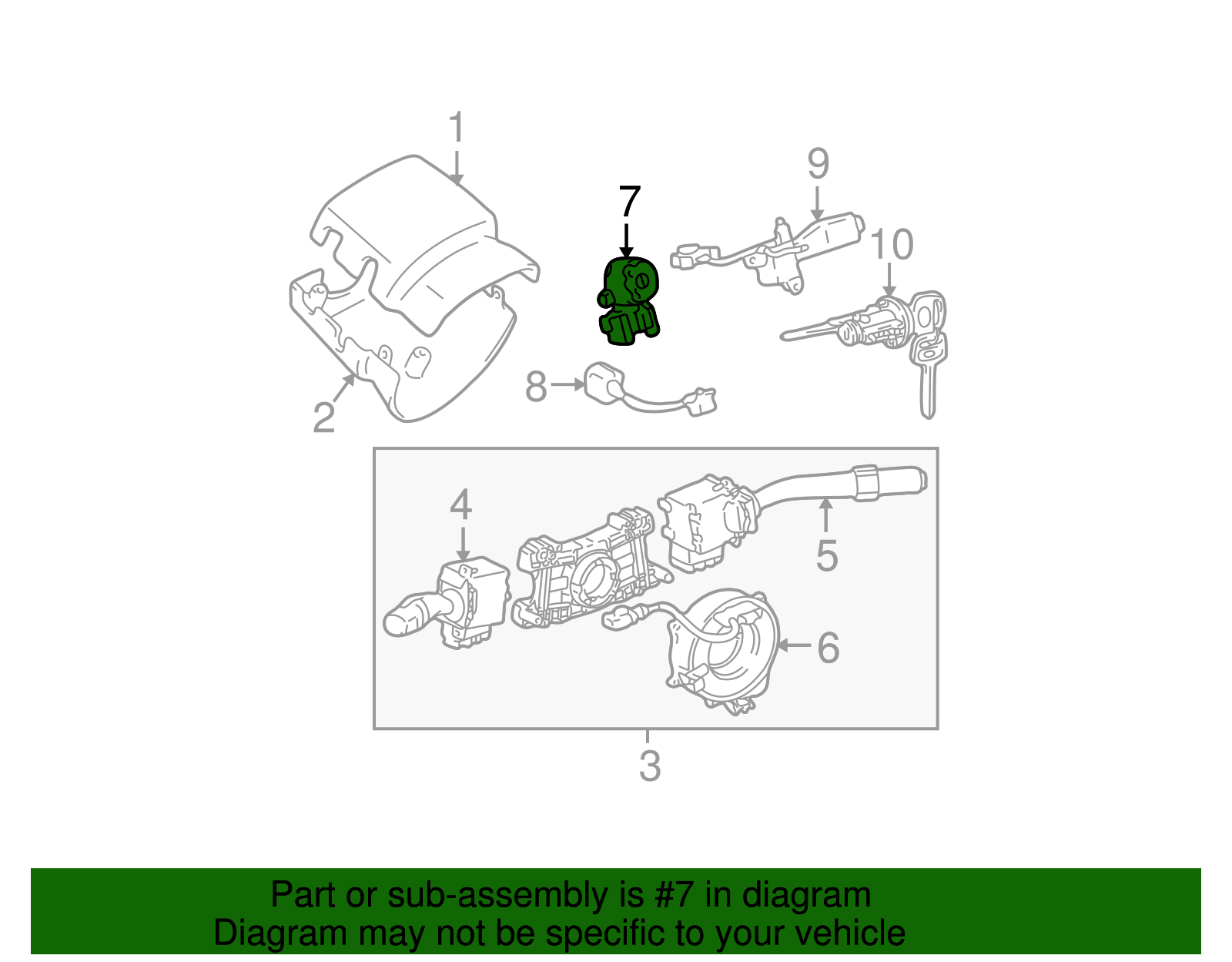 84450-41010 - Ignition Switch - 1995-2004 Toyota | OEM Genuine Toyota Parts