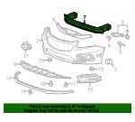 2011-2016 GM Front Bumper Impact Bar 13426894 | GMPartsDirect.com