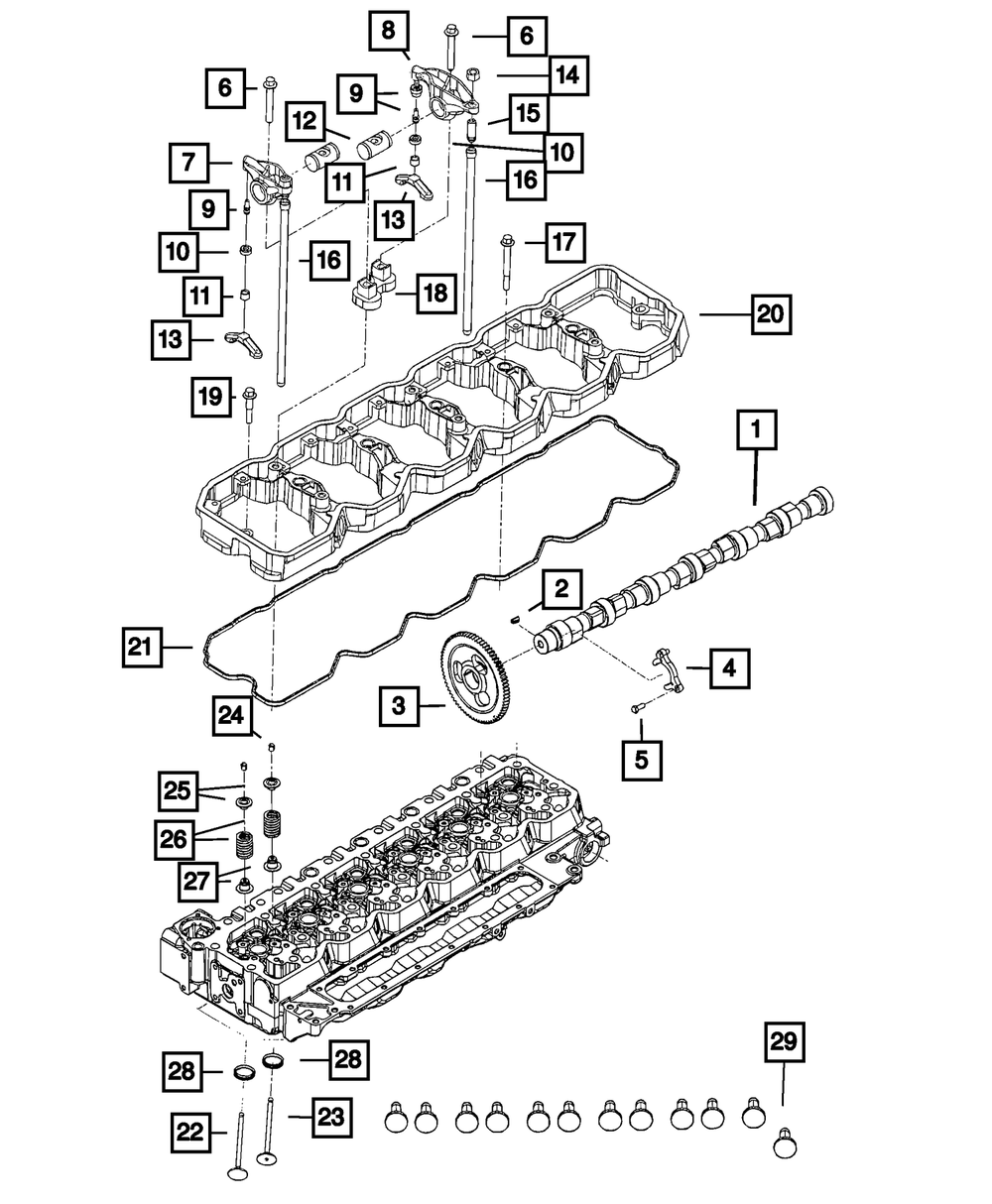 2007-2018 Mopar Engine Camshaft 68335532AA | QuirkParts