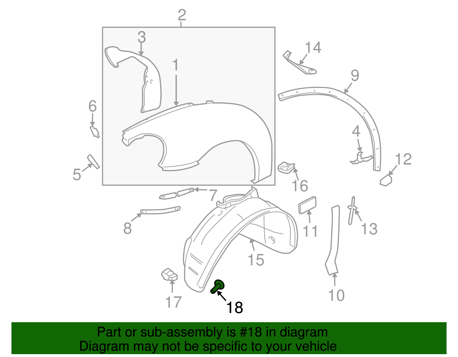 1998-2017 Volkswagen Fender Liner Screw N-907-750-01 | vwpartscenter