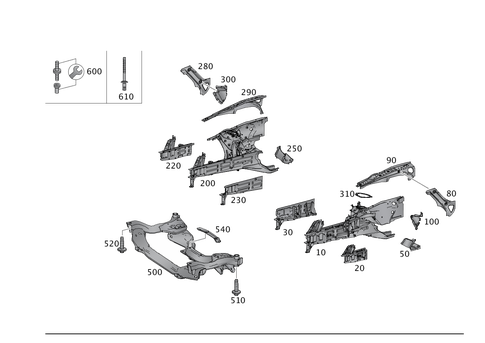 Wheelhouse, Front Subframe for 2016 Mercedes-Benz SLK350 | Mercedes ...