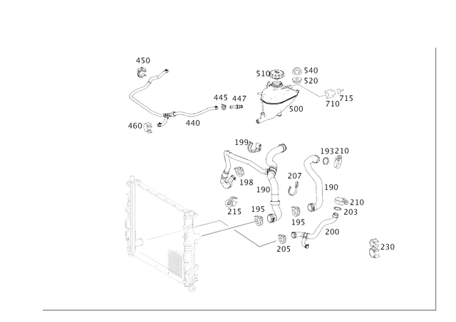 2007-2012 Mercedes-Benz Water Hose 164-500-48-75 | MB OEM Parts