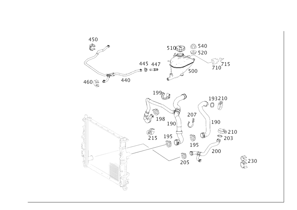 164-501-47-82 - Coolant Hose 2007-2009 Mercedes-Benz | Mercedes-Benz ...