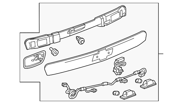 2017-2020 Chevrolet Trax Rear Closure Center Applique 42621072 ...