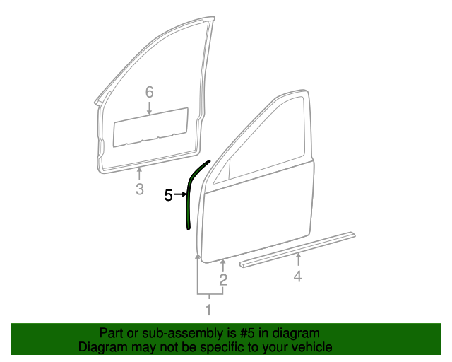 2001-2007 Mercedes-Benz Door Seal 203-720-15-78 | AutoNationParts.com