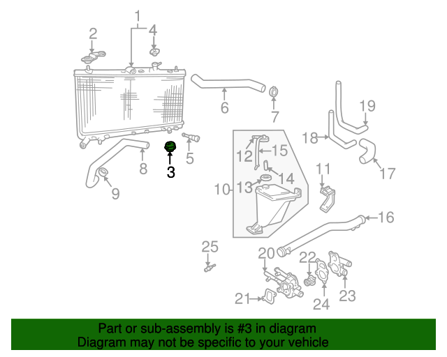 2000-2005 Hyundai Accent Radiator Assembly Lower Insulator 25336-25000 ...