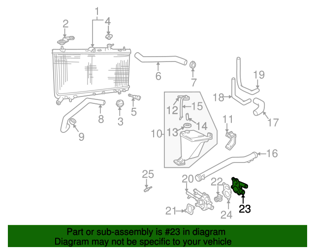 2001-2005 Hyundai Accent Water Outlet 25611-26100 | OEM Parts Online