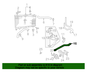 1996-2005 Hyundai Accent Water Pipe 25461-26000 | OEM Parts Online