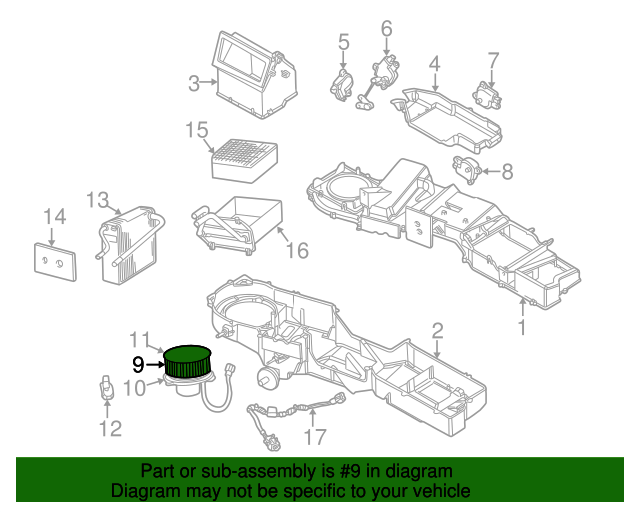 2002-2009 Mopar Blower Motor 5096255AA | TascaParts.com