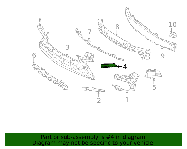 213-885-88-05 - Bumper Cover Support Rail Bracket 2021 Mercedes-Benz E ...
