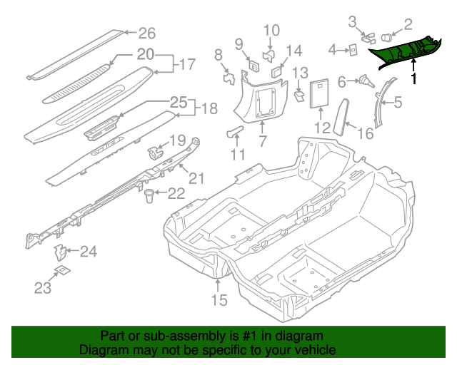 982-867-233-1E0 - Body A-Pillar Trim Panel 2017-2023 Porsche ...