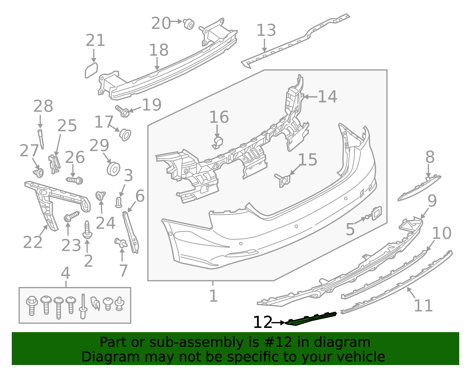 8W6-853-258-A-3Q7 - Side Molding 2018-2019 Audi | Audi OEM Parts