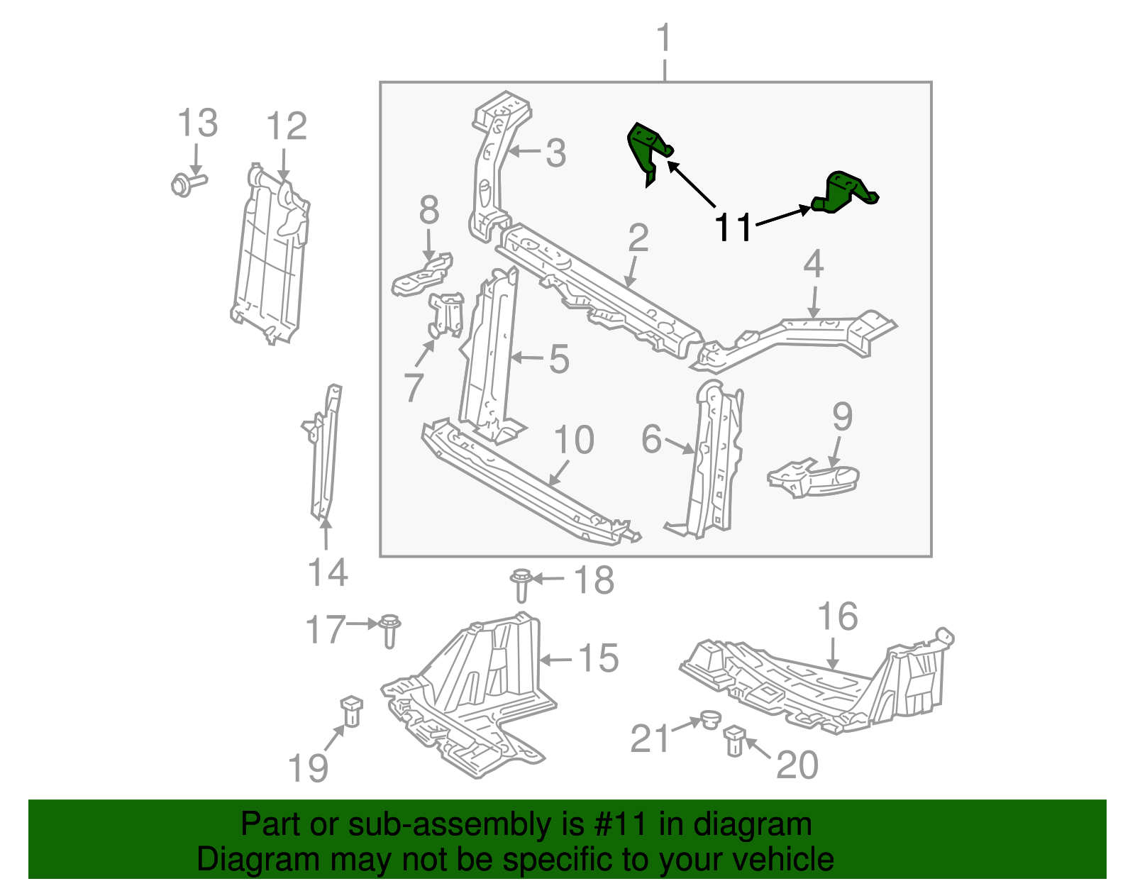 2004-2006 Scion xA Upper Extension 53748-52010 | Toyota Parts Center